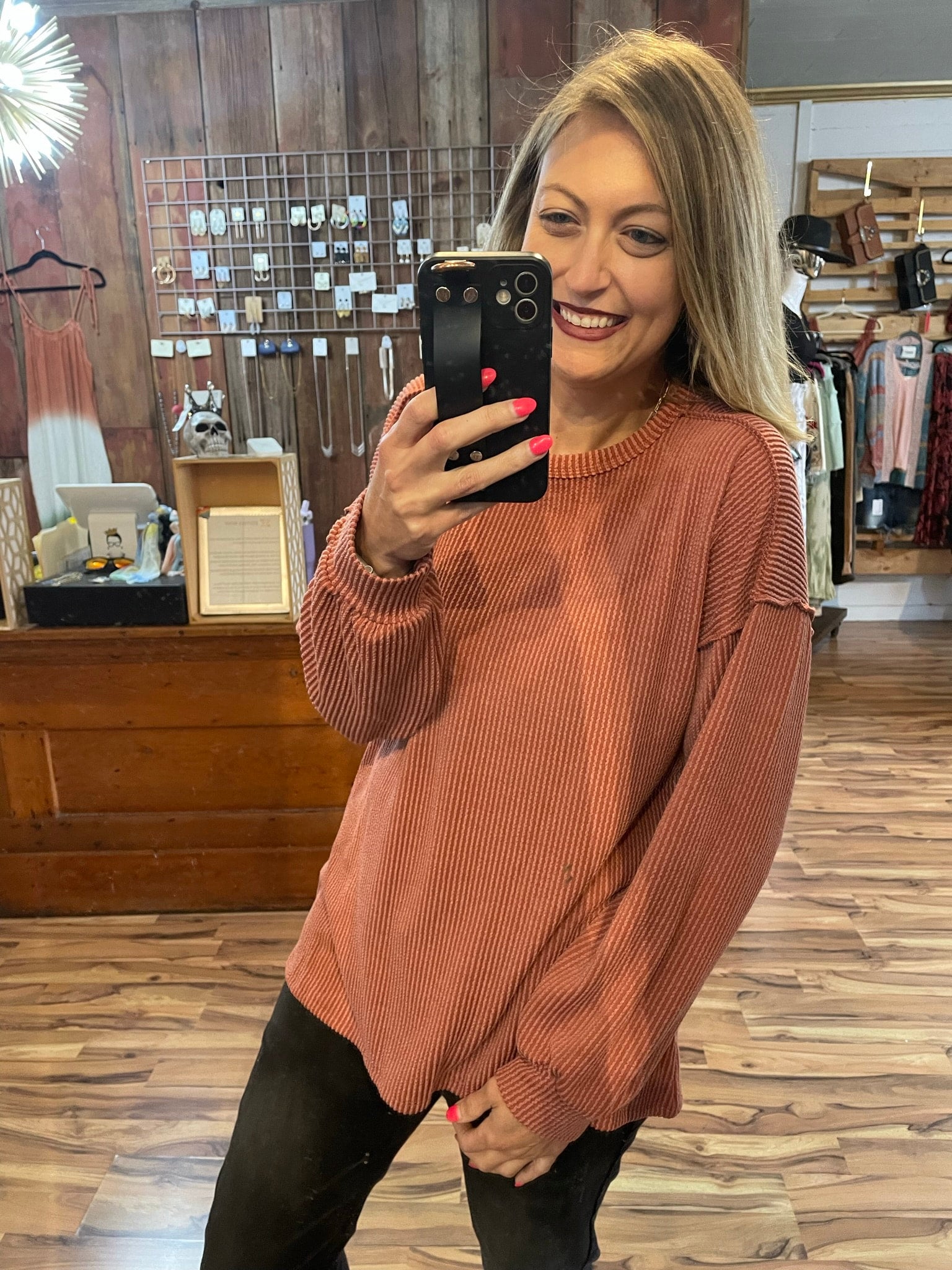 Ribbed Back Seam Tunic | Editrix Row